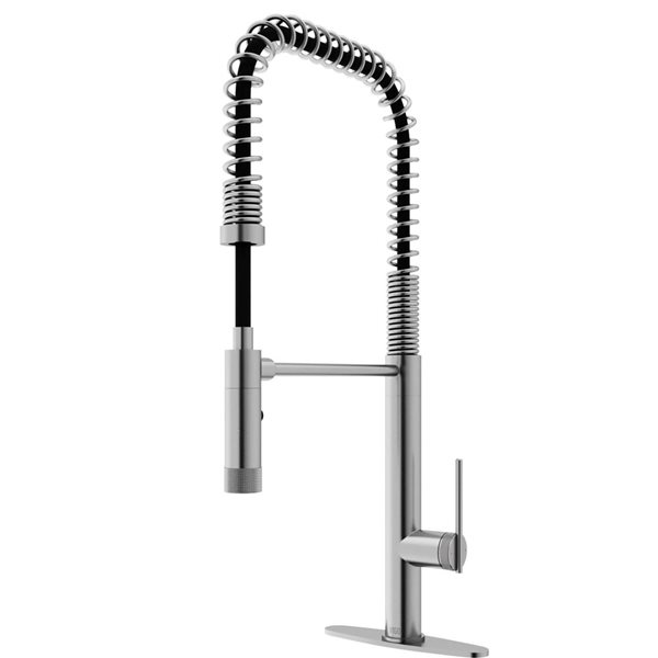 VIGO Sterling One-Handle Pull-Down Sprayer Kitchen Faucet with Deck ...