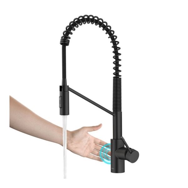 Kraus Oletto Touchless Sensor Commercial Pull-Down Kitchen Faucet with ...