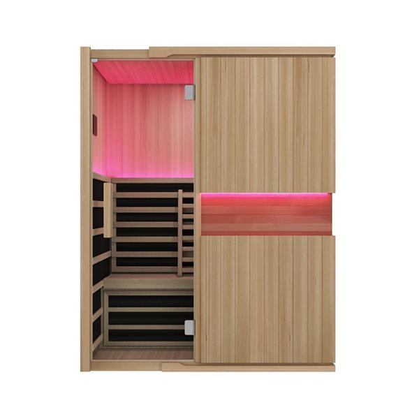 Sauna infrarouge à spectre complet 3 places en pruche Milano Blisspod ...