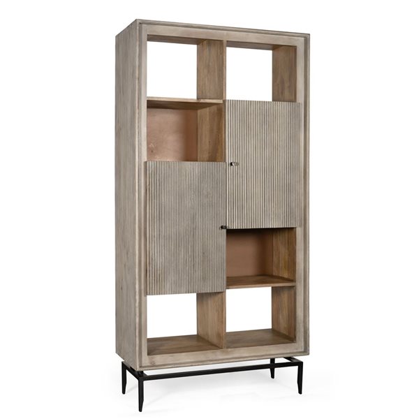 Gild Design House Camilo 72-in High 2-Door Wood Accent Cabinet - Grey ...