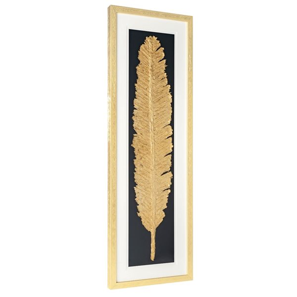 Gild Design House Metallic Feather, Gold Shadow Box 0A-0AA00 | RONA
