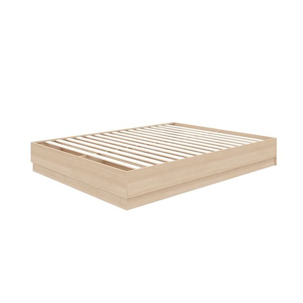 Lit plateforme Milano de Nexera chêne blond naturel, grand lit 256083 ...