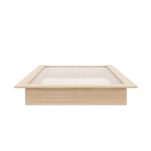 Lit plateforme Malibu de Nexera chêne blond naturel, grand lit 296083 ...