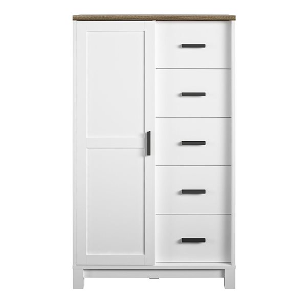 AMERIWOOD HOME Commode pour homme Chapel Hill Ameriwood 5 tiroirs 5 ...