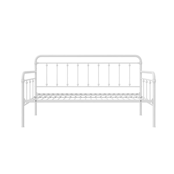 DHP Locky White Metal Twin Daybed with Pull Out Trundle Bed 4639159 RONA