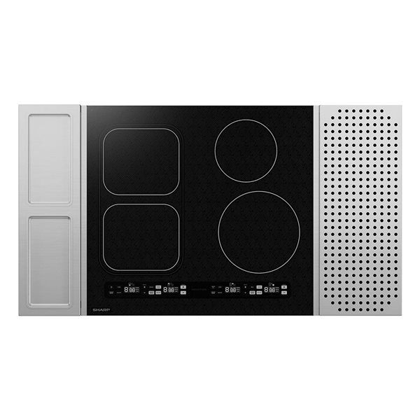 SHARP 21 D x 24-in W 4-Burners Stainless Steel Induction Cooktop ...