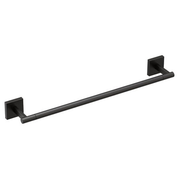MOEN Triva 20-in Matte Black Metal Wall-Mount Towel Bar BP1818BL | RONA