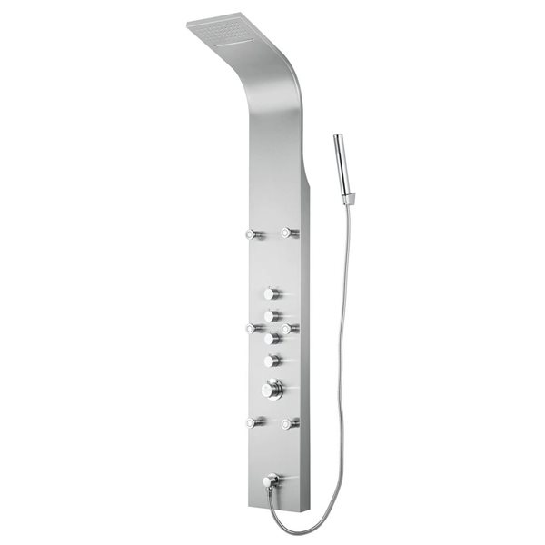 Blue Ocean 64.5-in Stainless Steel Thermostatic Shower Panel w ...