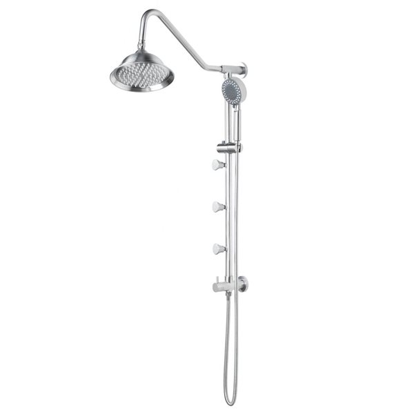 Blue Ocean 39-in Stainless Steel Retrofit Rain Shower System w/ Body ...