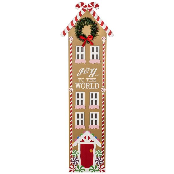 Northlight 36 H x 11-in W Gingerbread House "Joy to the World ...