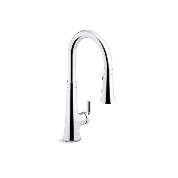 KOHLER Tone Polished Chrome Single-Handle Deck-Mount Touchless Pull ...