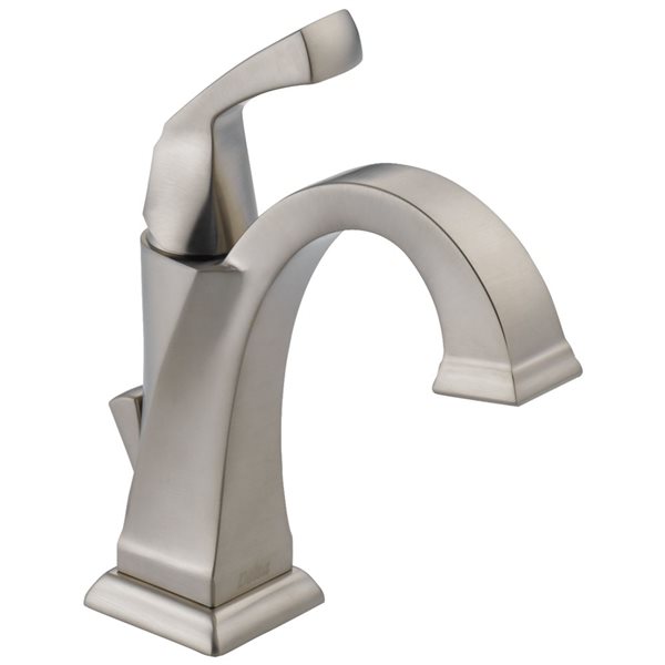 Delta Dryden Stainless Steel 1-Handle Single Hole Bathroom Faucet ...