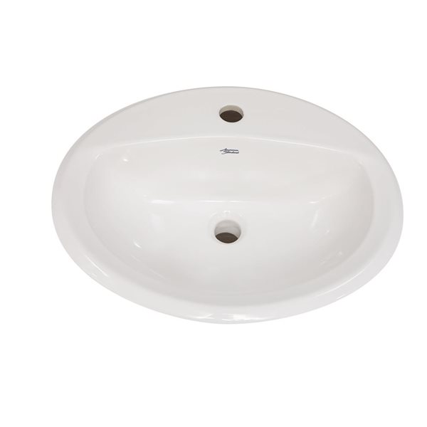 American Standard Aqualyn White Vitreous China Drop-in Round Single ...