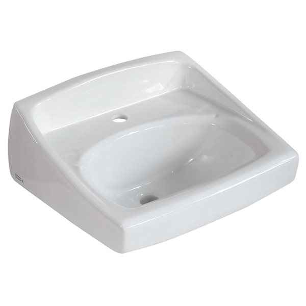 American Standard Lucerne White Vitreous China Wall-Mount Single Hole ...