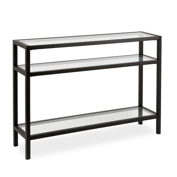 Hailey Home Sivil 42-in W 3-Tier Blackened Bronze Metal Modern Console ...