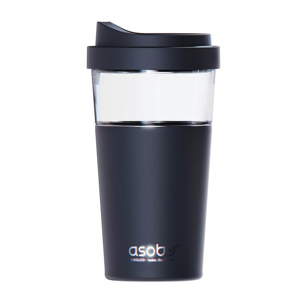 Asobu Vista 20-fl oz Black Stainless Steel Travel Mug SM40BK | RONA