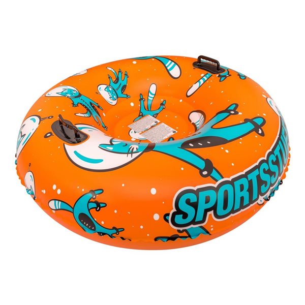 SportsStuff Space Cat 1-Person Inflatable Orange PVC Snow Tube Sled ...