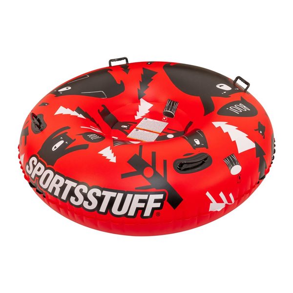 SportsStuff Bear 1-Person Inflatable Red PVC Snow Tube Sled SSST-3524 ...