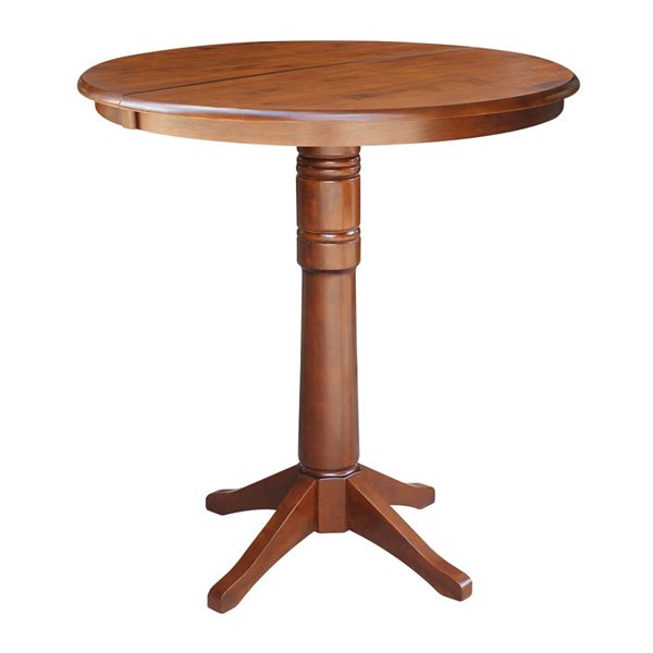 International Concepts 36 dia x 40.9-in H Wood Round Top Pedestal ...