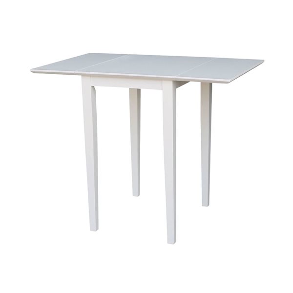 International Concepts Solid Wood Rectangle Small Drop Leaf Dining ...