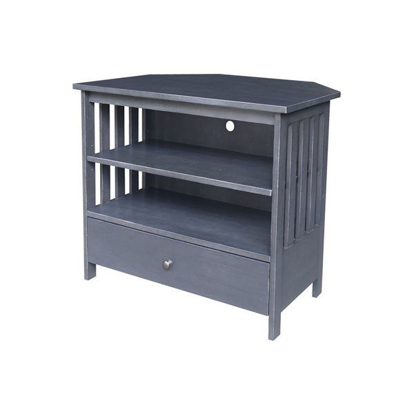 International Concepts Mission Corner TV Stand - Antique Washed Heather ...