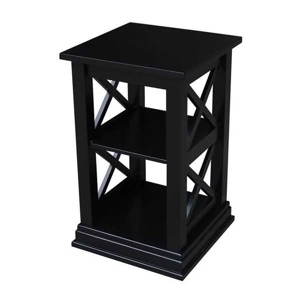 International Concepts Hampton Solid Wood Accent Table with Shelves ...