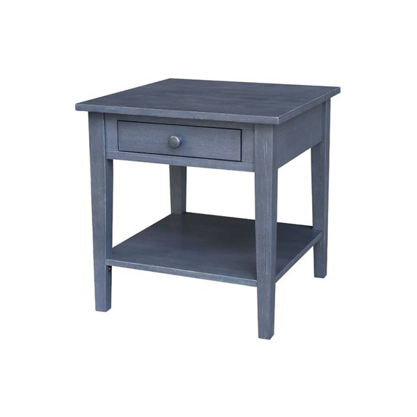 International Concepts Spencer End Table - Antique Washed Heather Grey OT105-8E | RONA