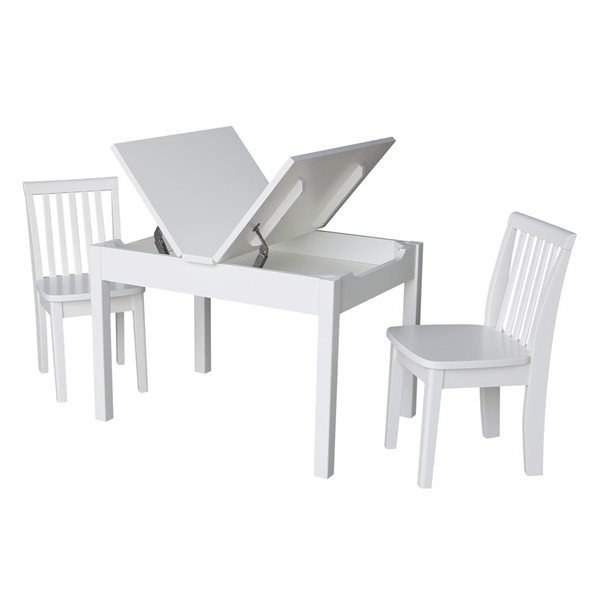 International Concepts Table with 2 Mission Juvenile Chairs - White | RONA