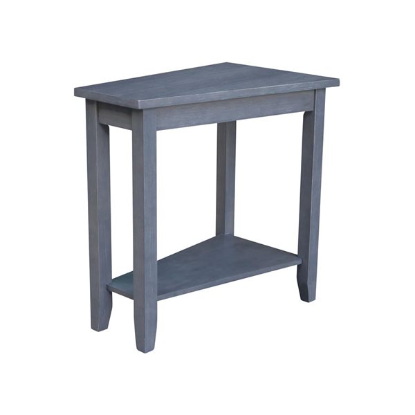 International Concepts Solid Wood Keystone Accent Table - Heather Grey-Antique Washed OT105-45 ...
