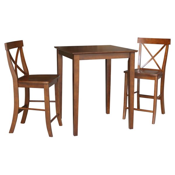 International Concepts 30 x 30-in 3-Pc Counter Height Dining Table Set ...