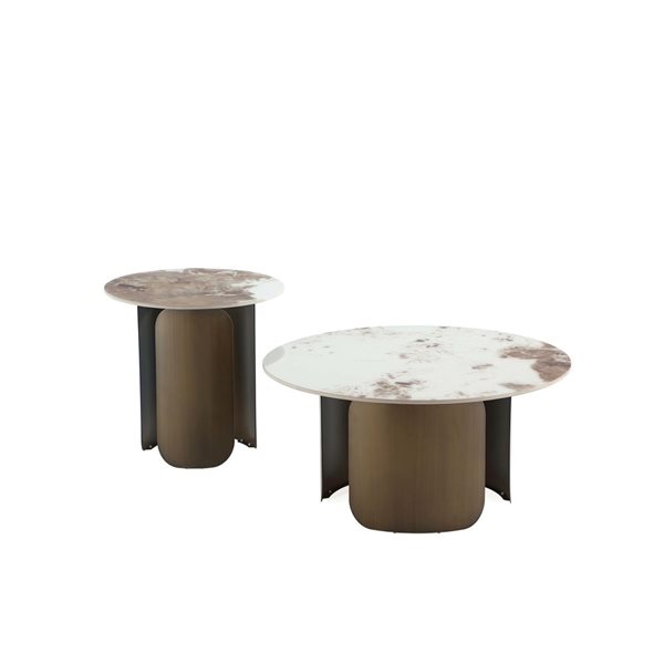 Ensemble de 2 tables basses et d'appoint modernes Monica Manhattan ...