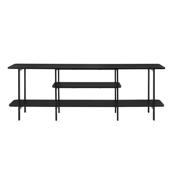 Manhattan Comfort Celine Black Top 71-in W Modern 3-Shelf Console Table ...