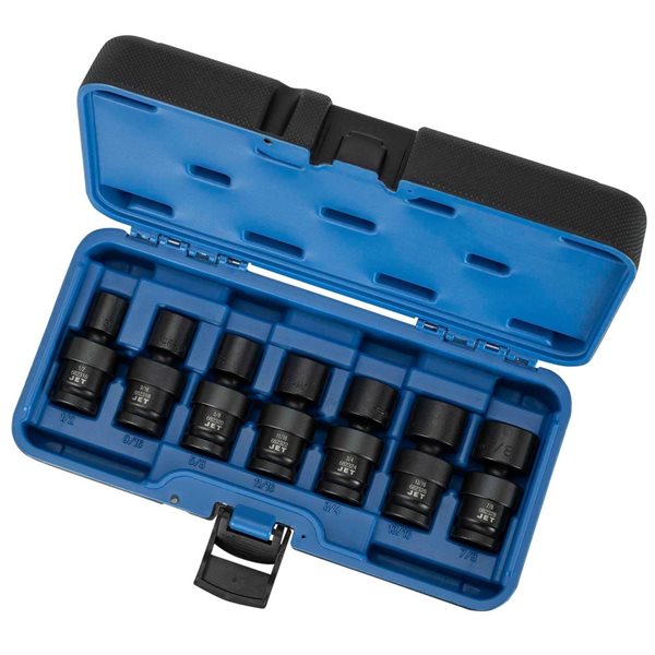 JET 1/2-in Drive SAE Universal Impact Socket Set - 6 pt. - 7 pc. 610382 ...