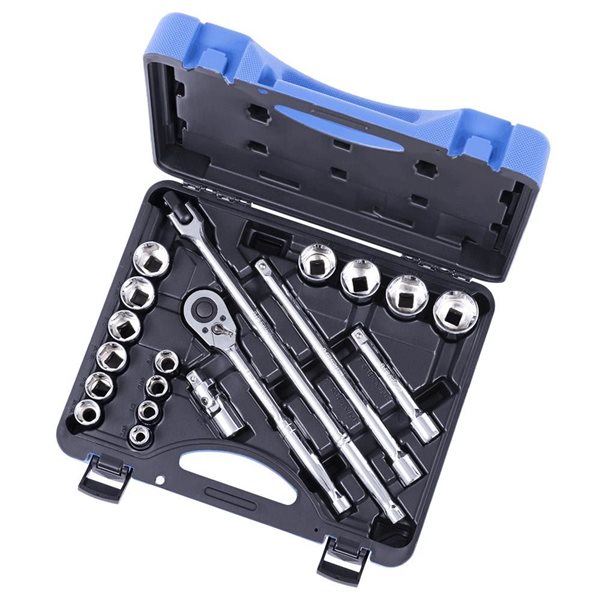 JET 20-Pc 1/2-in Drive SAE Socket Wrench Set - 6 pt. 600323 | RONA