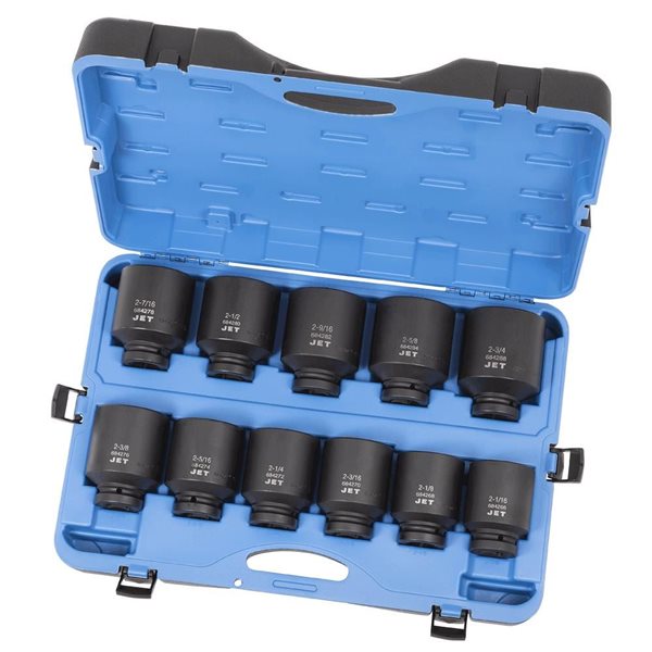 JET 11-Pc 1-in Drive Deep SAE Impact Socket Set - 6 pt. 610504 | RONA
