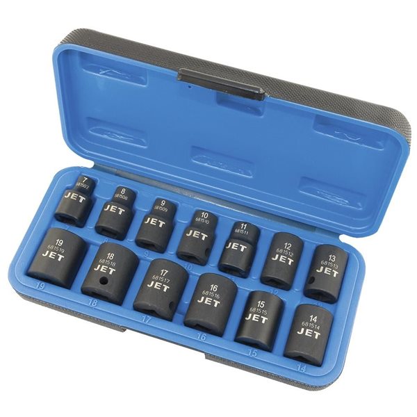 JET 13-Pc 3/8-in Drive Metric Impact Socket Set - 6 pt. 610217 | RONA