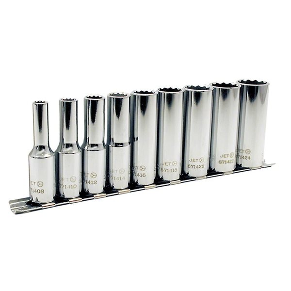 JET 9-Pc 3/8-in Drive Deep SAE Socket Set - 12 pt. 601229 | RONA