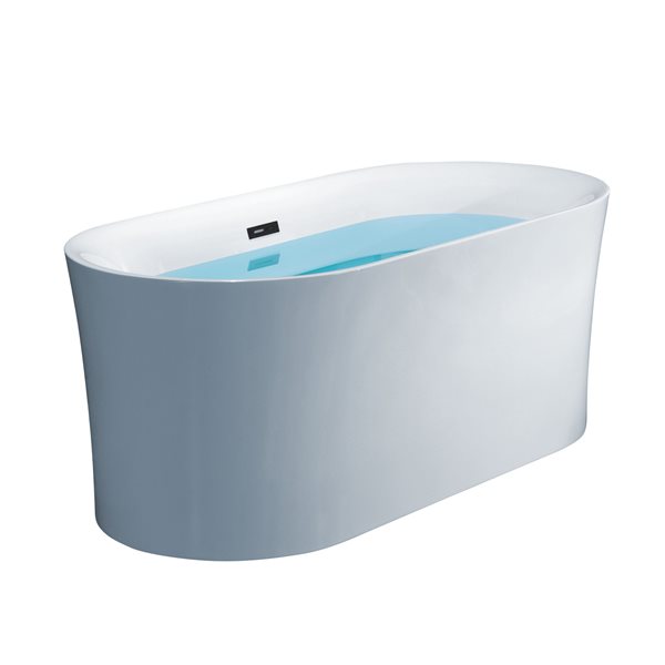 Woodbridge 59-in White Acrylic Freestanding Bathtub Contemporary ...