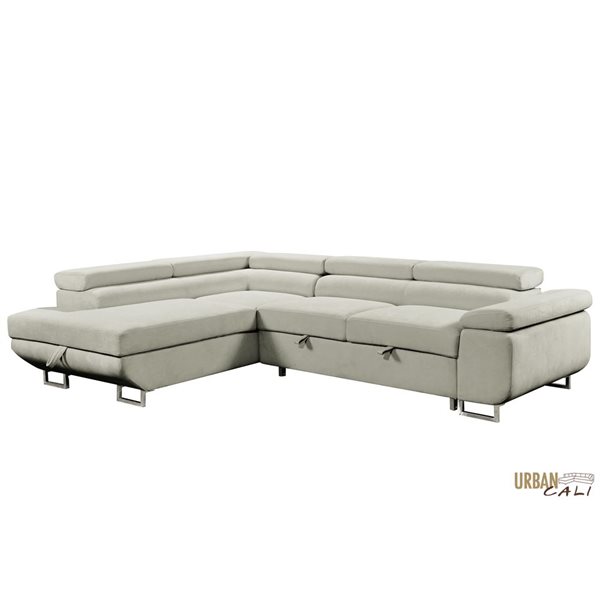 Urban Cali Hollywood Sleeper Sectional Sofa Bed with Adjustable ...