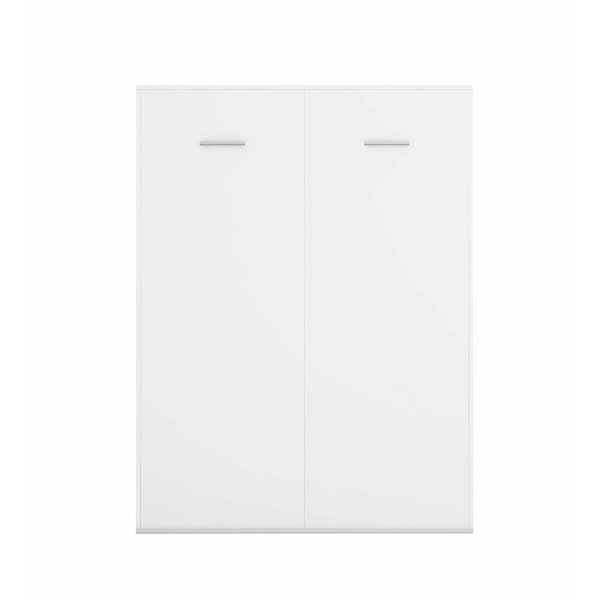 True Contemporary Wallie White Vertical Murphy Wall Pull Down Bed WALLI ...