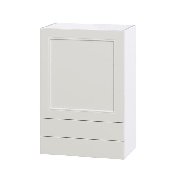 Hugo&Borg Belcourt Grey Wall Kitchen Cabinet with Two 5-in Drawers - 24 ...