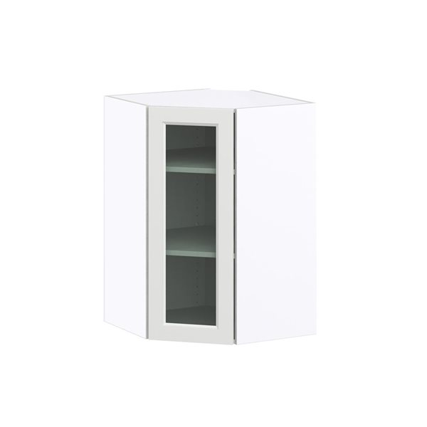 Hugo&Borg Riviera 24 W x 35-in Wall Corner Kitchen Cabinet w/ Glass ...