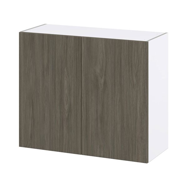 Hugo&Borg Savane 36 W x 30-in H Brown Textured Melamine Wall Kitchen ...