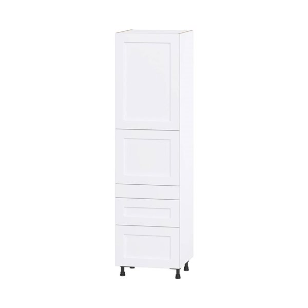 Hugo&Borg Jolie 2-Door White Pantry Cabinet with Three Drawers and 2 ...