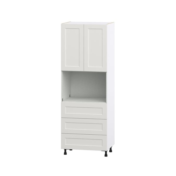 Hugo&Borg Belcourt Grey Pantry Microwave Cabinet with Three 10-in ...