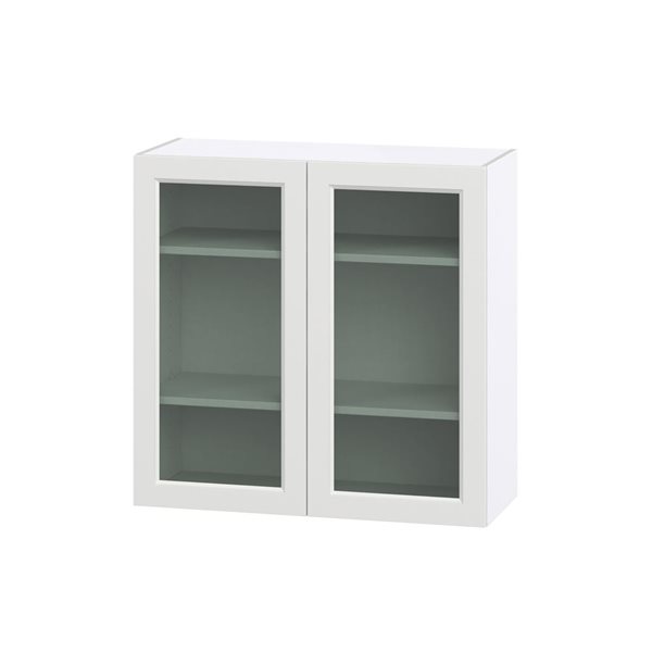 Hugo&Borg Riviera 36 W x 35-in H Bright White Wall Kitchen Cabinet w ...