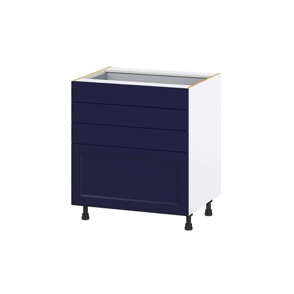 Hugo&Borg Lorette 30 W x 34.5-in H Blue Base Kitchen Cabinet w/ 4 ...