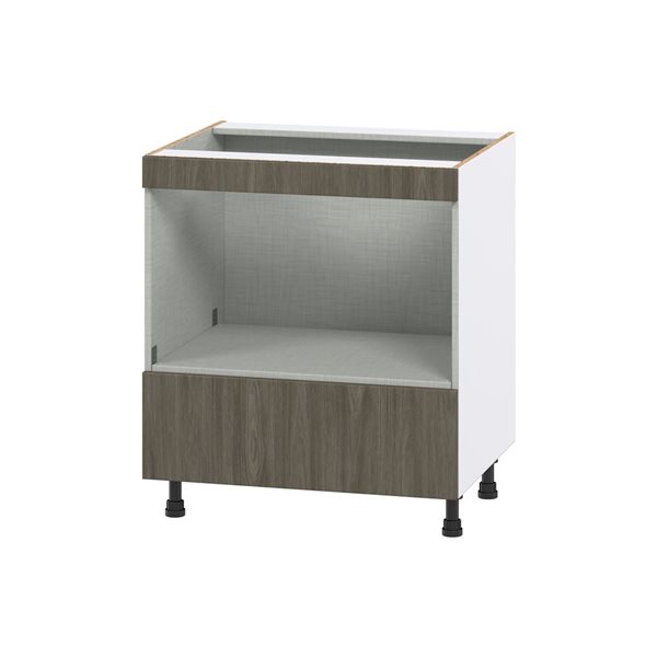 Hugo&Borg Savane 30 W x 34.5-in H Brown Microwave Base Kitchen Cabinet ...