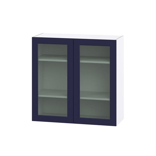 Hugo&Borg Lorette 36 W x 14 D x 35-in H Blue Wall-Mounted Kitchen ...