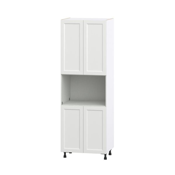 Hugo&Borg Riviera White Microwave Pantry Cabinet - 30 x 89.5-in ...